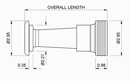 Raetech Motorsports GTL Inlet Restrictor Dimensions